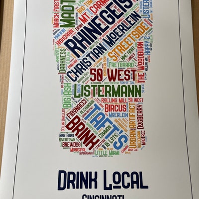 Cincinnati Breweries Map - Etsy