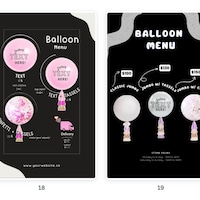 Ultimate Balloon Menu Menu Mega Bundle 195 Pages Canva Templates for ...