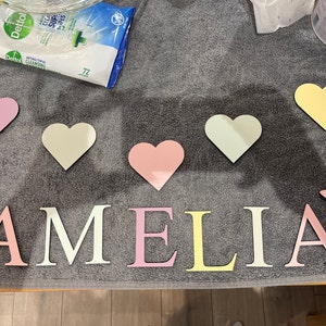 Personalised Toy Box Name & Embellishments. Pastel Name. Hot Air ...