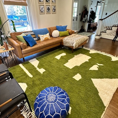 Large Red and White Checkered Rug, Moroccan Berber Checkered Rug ...