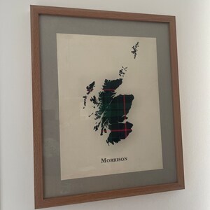 Clan Mowat Scottish Tartan Map Mowat Wall Decor, Ready to Hang, Canvas ...