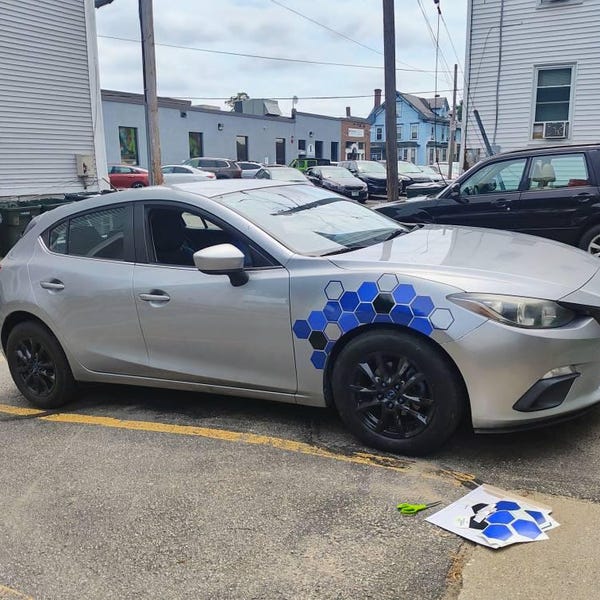 Hexagon / Honeycomb JDM Car Decal Sticker 4.5inch / Hex Side Vehicle ...