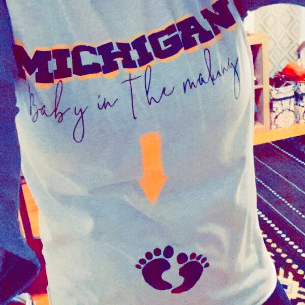 Michigan Maternity Shirt, Maternity Shirt, Maternity Shirt, Game Day ...