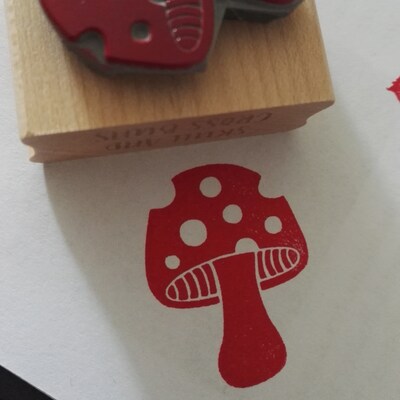 Spotty Toadstool Rubber Stamp Nature Lover Gift Mushroom - Etsy
