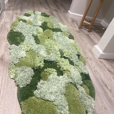 Custom Thick Moss Rug,turfted Wool Rug ,foerest Artificial Area Rug ...