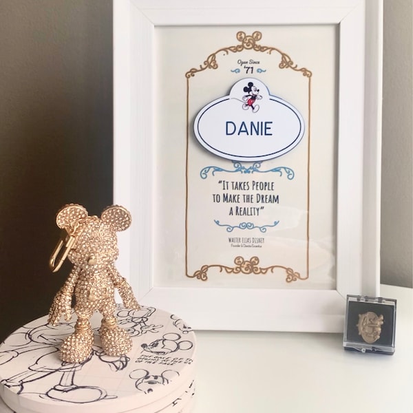 Cast Member Name Tag Display Frame and Print | Casting Agency Door ...