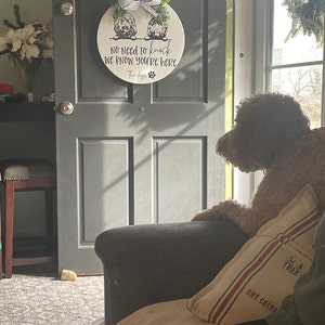 Door Hanger Yorkie Welcome Sign Hope You Like Dog Hair Sign | Etsy