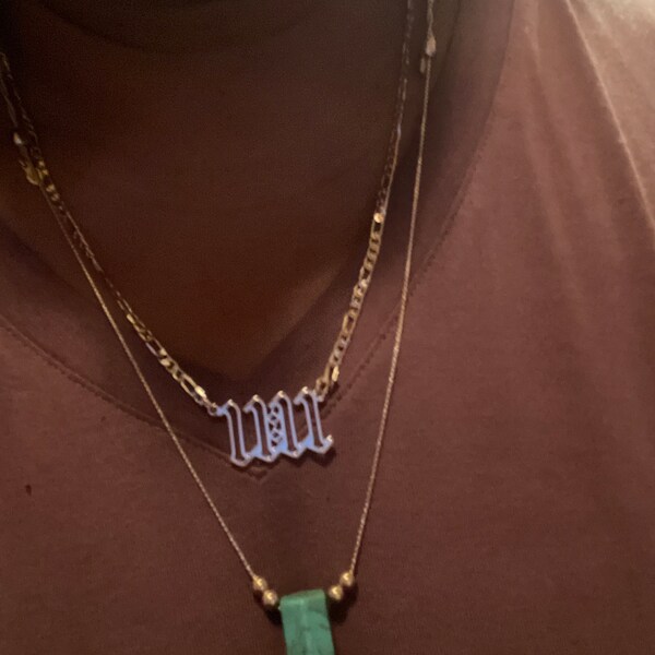 Cut Out Angel Numbers, Angel Number Necklace, Angel Number Necklace ...