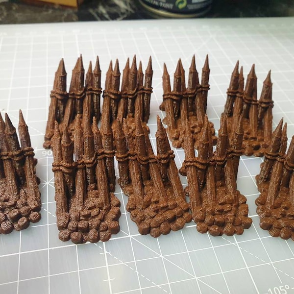 Great Wall Spike Barricades - D&D, Gloomhaven, RPG Tabletop Terrain for ...