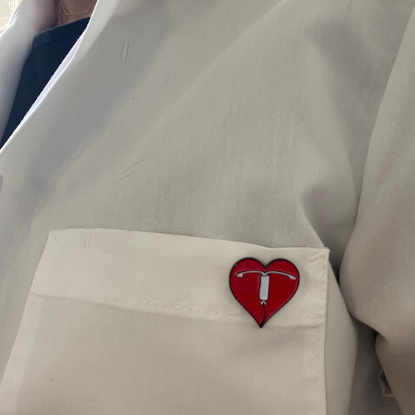 I Heart IUD Enamel Pin - Lapel Pin - Badge - Birth Control ...
