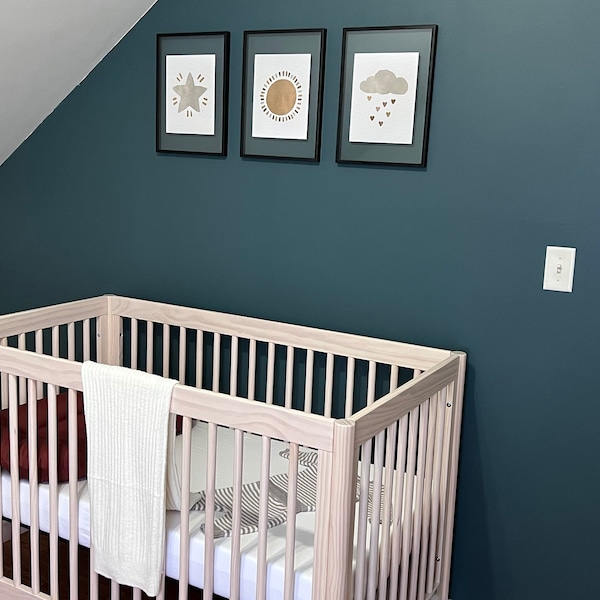 Boho Star Digital Art Print, Shining Star Printable Wall Art, Gender ...