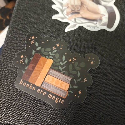 Books Are Magic Waterproof Sticker Bookish Laptop and Water Bottle ...