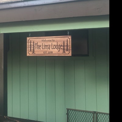 Custom Carved Signs Rustic Forest Family Sign Welcome Signs Established ...