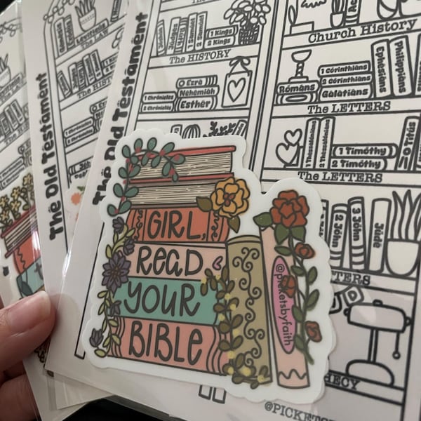 Note-taker Themed Bible Tracker Books of the Bible Study Sticker - Etsy