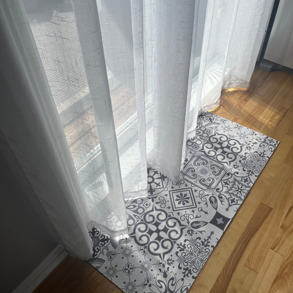 EZRA Art Mat, Red Vinyl Protective Mat, Persian/turkish Design ...