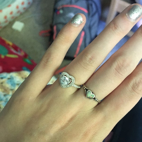 Promise Ring ~ Silver Promise Ring ~ Women's Promise Ring ~ Heart Ring ...