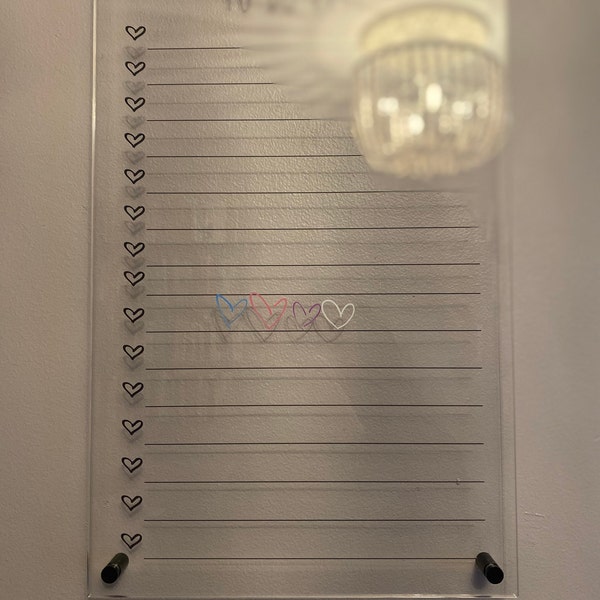 Acrylic to Do List for Wall || Dry Erase Board Clear Acrylic Calendar ...