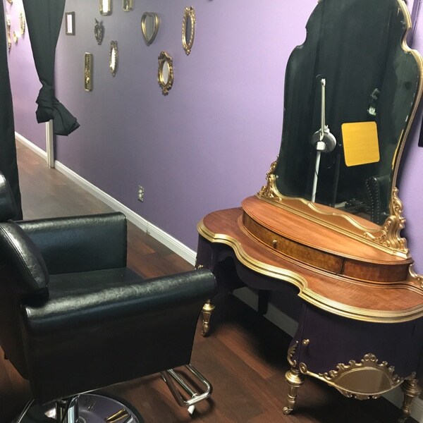 Eclectic Secretary Desk Hand Painted Fairy Tale Inspired Bureau Bedroom ...