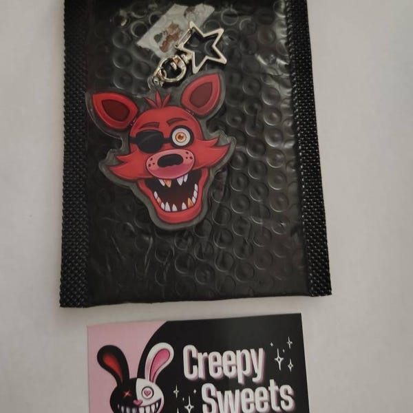 FNAF Keychains: Freddy, Bonnie, Chica, Foxy- 2.5" Double-sided Acrylic ...