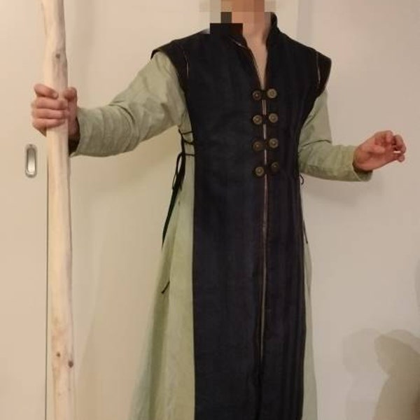 Men's Fantasy Tabard Vest With Lacing - PDF Pattern for Instant ...