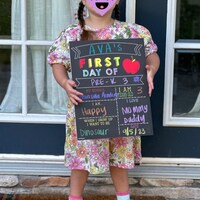 2-in-1 FRENCH First Day of School Sign, First Day of School Version ...