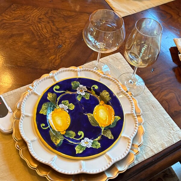 Italian Ceramic Lemon Decorations for Kitchen - Hand Painted Kitchen ...