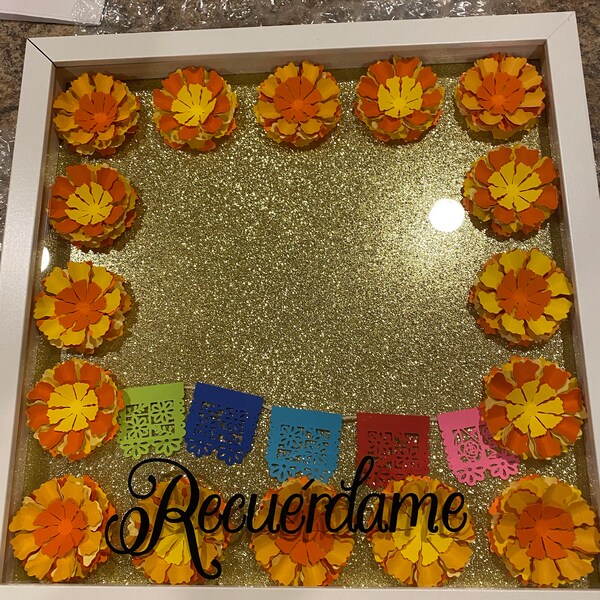 Recuerdame Shadow Box, Memorial Shadow Box, Ofrenda, Memorial Shadow ...