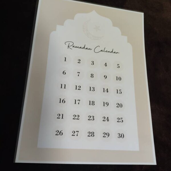 Ramadan Calendar Digital Download Wall Art, Ramadan Planner Countdown ...