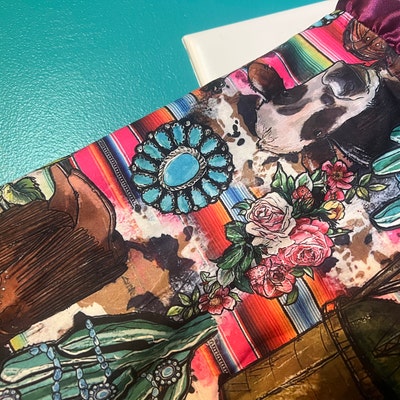 Cow Print Western Rodeo Paisley Bandana Ropes Cowboy Boys - Etsy