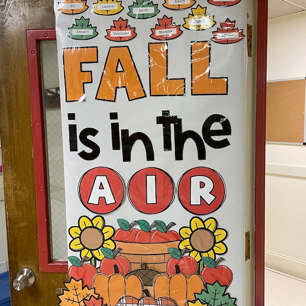 Fall Bulletin Board Kit: "fall is in the Air" Classroom Decor (digital ...