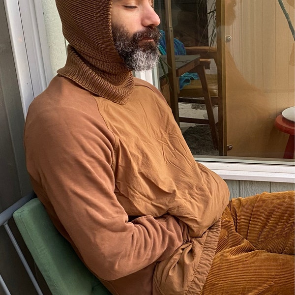 Woolen Alpaca Balaclava Hat in Light Blue ,mango Socky Balaclava Knit ...