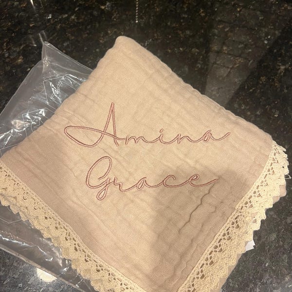 Embroidered Name Baby Blanket / Soft Custom Personalized Baby Blanket ...