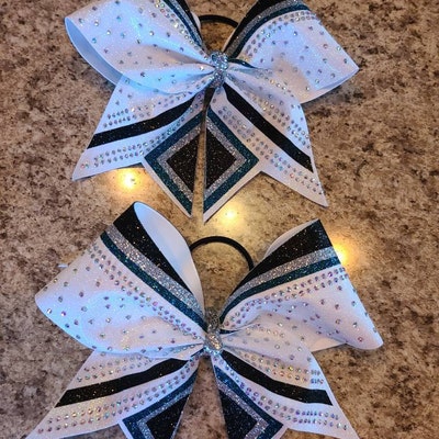 10 Cheer Bow Rhinestone Template With HTV, V Tail, 3 Inch Rhinestone ...