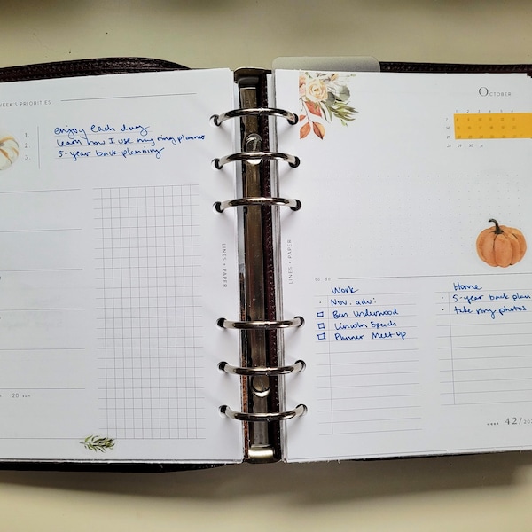 A5 Size - Printable Dated Daily Planner Inserts - Jan to Dec, Minimal ...