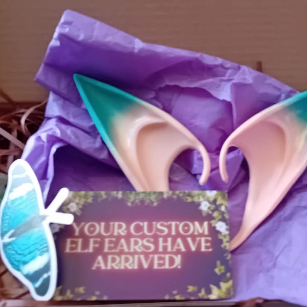 Lunar Phases Customised Elf Ears, Latex Fairy Ears Cosplay, Gothic ...