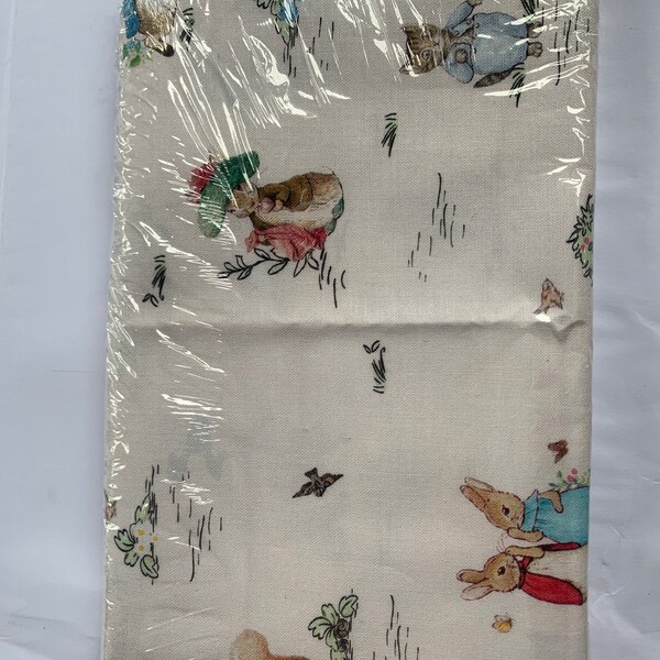 Peter Rabbit Fabric, Beatrix Potter Material, 100% Cotton, Baby Nursery ...