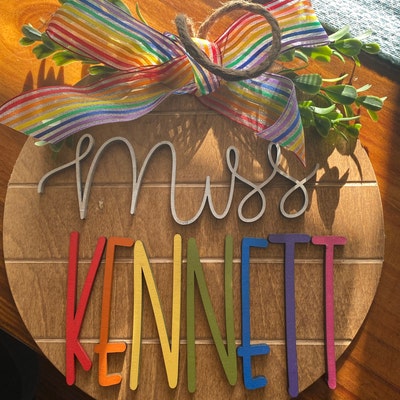 Teacher Gift,3d Cut Name Sign Classroom Decor Teacher Graduation Gift ...