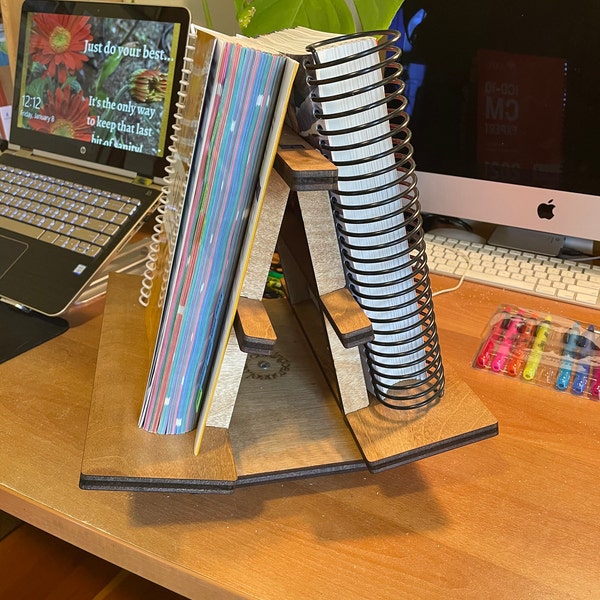 2-sided Medical Coding Rotating Book Carousel Stand Wood Cooking ...