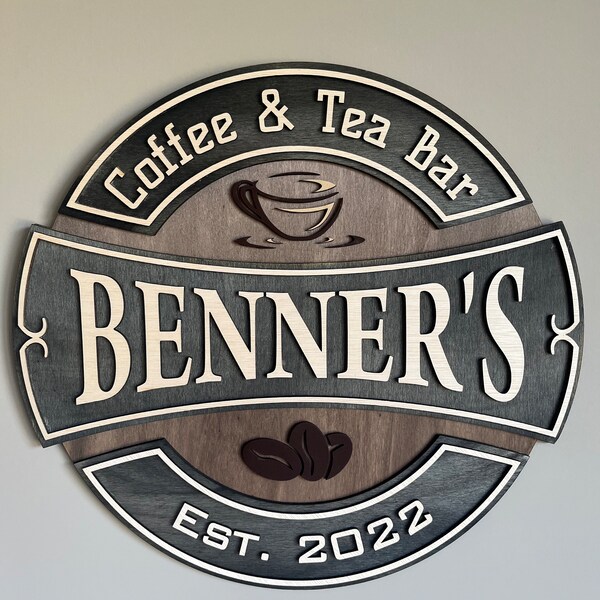 Coffee Bar Sign, Coffee Sign, Custom Wood Sign, Bar Sign for Home ...