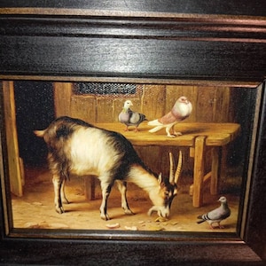 The Burton Hunt Framed Oil Painting Print on Canvas in Leather-look ...