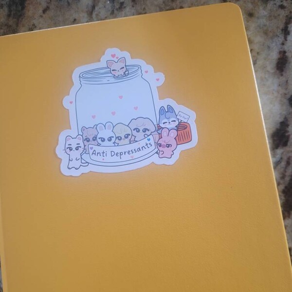 Skzoo Wolf Chan Free Hugs! Stray Kids Sticker Kpop Matte Vinyl and Laminated Vinyl Die Cut With ...