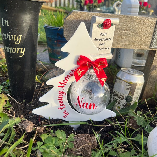 Grave Christmas Tree, Grave Memorial, Christmas Memorial, Grave Tree ...