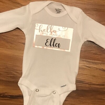 Hello Name Tag Name Tags Tag My Name is New Baby Baby Announcement Cut ...