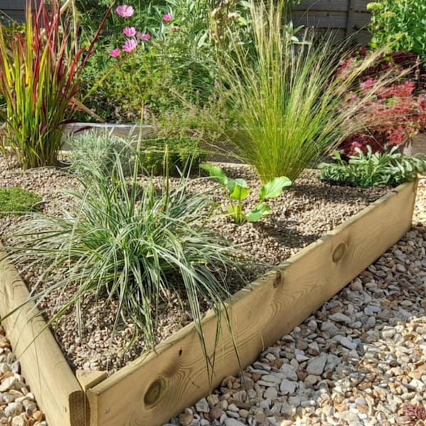 Timber Garden Edging - Tanalised, Pressure Treated, Planed Smooth With ...