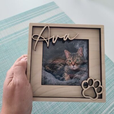 Personalized Cat Frame Custom Cat Name Picture Frame Gifts for Cat ...