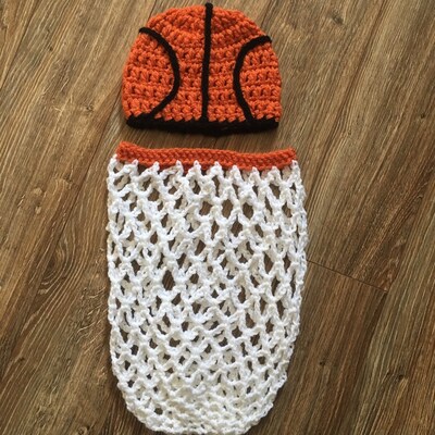PATTERN ONLY Crochet Baby Basketball Net Cocoon Photography Photo Prop ...