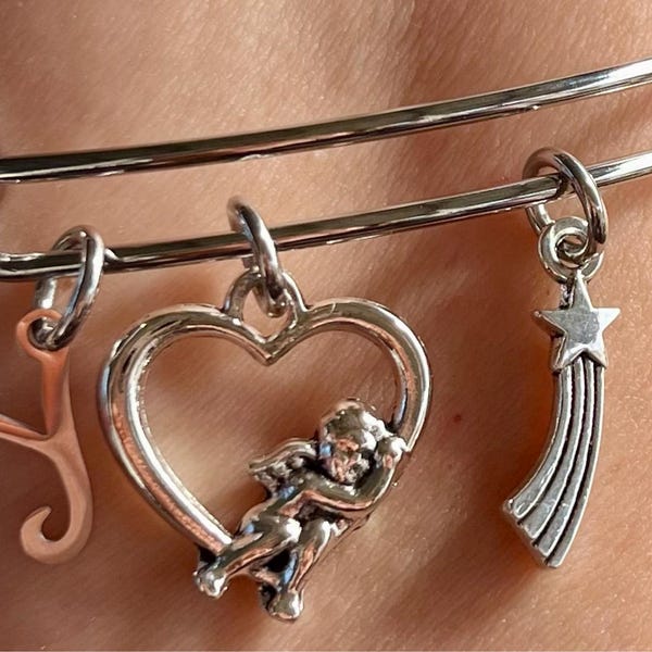 CUSTOM CHARM BRACELET, Design Your Own, Choose Your Charms, Birthday ...