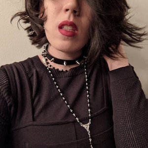 Leather Punk Collar With 9 Spikes - Etsy