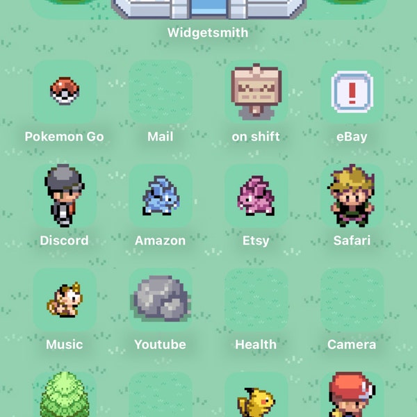 Ios 167 Icons | Pokemon Fire Red Leaf Green iPhone IOS14 App Icons Pack ...