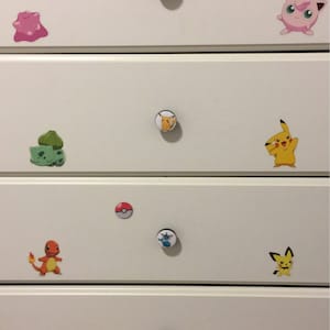 POKEMON GO KNOBS Handmade Drawer Pull Kids Room Decor Boys Girls Four ...